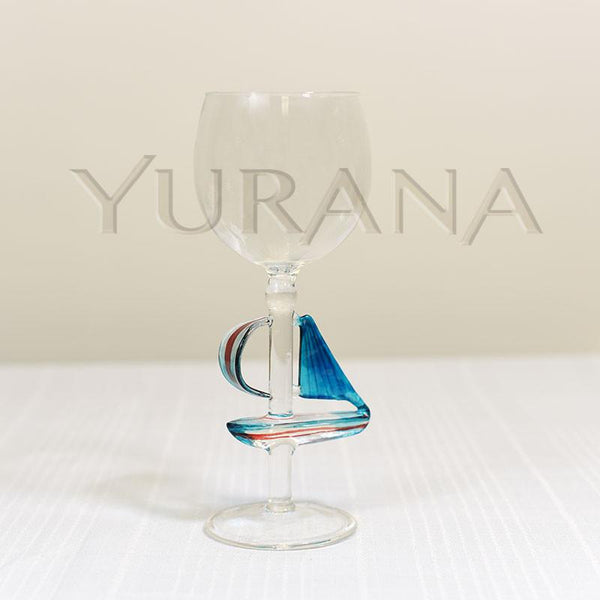 Set Sail – Explore the World Wine Glass – Yurana Design