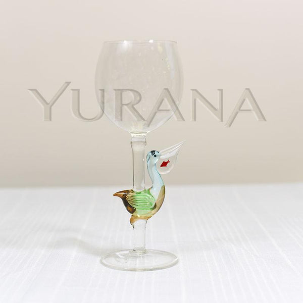 Pelican Chow Time Wine Glass – Yurana Design